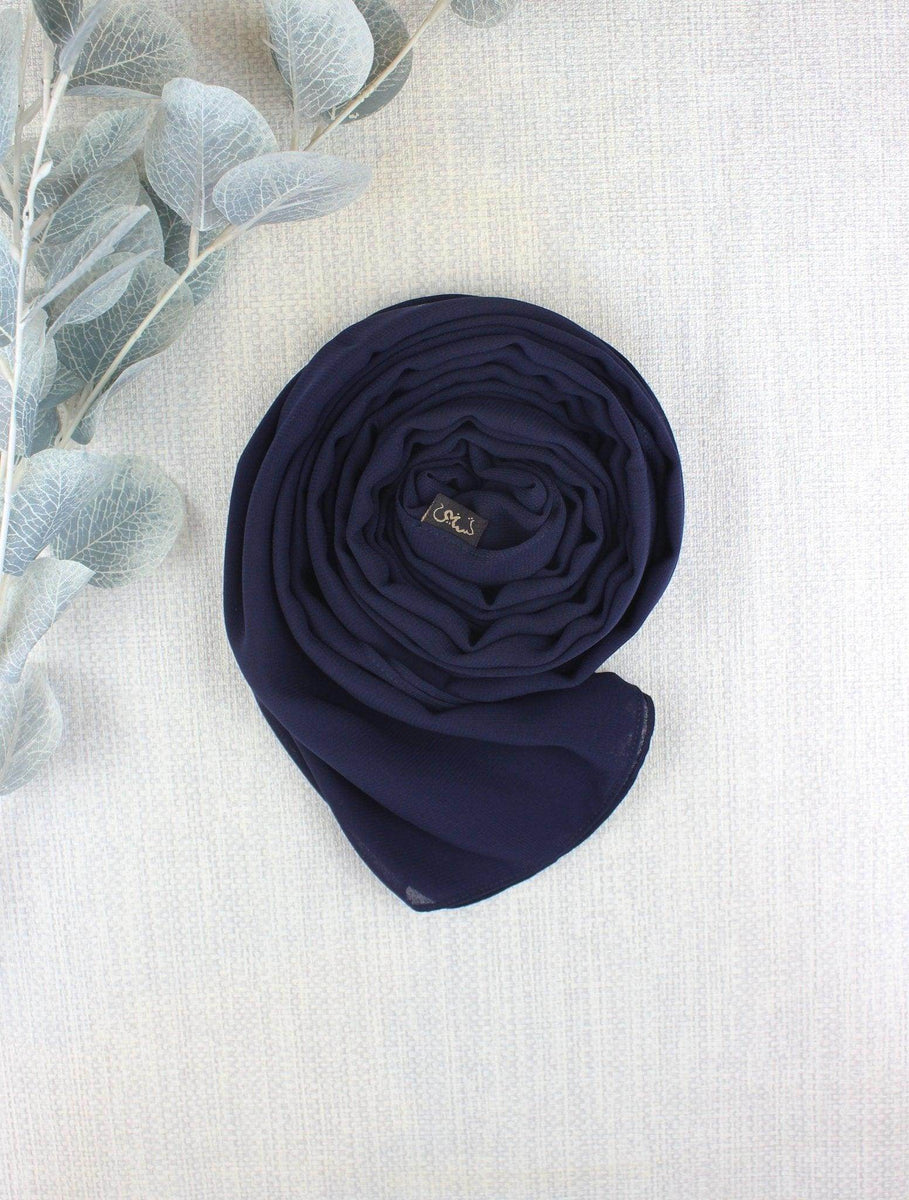 Marine Blue Scarf Hijab – fusionstore.ae